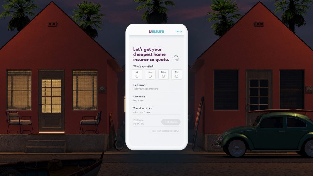 Uinsure Insurance Home Insurance - UX & UI Application Design Case Study